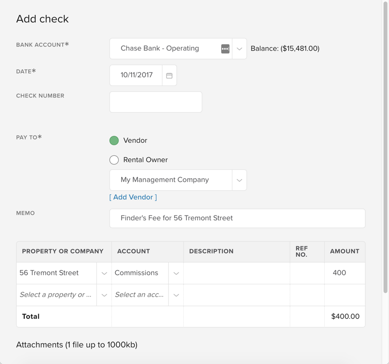 Finder's fees and one time commissions