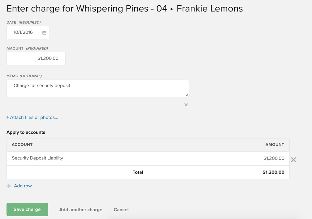 Security deposit lifecycle