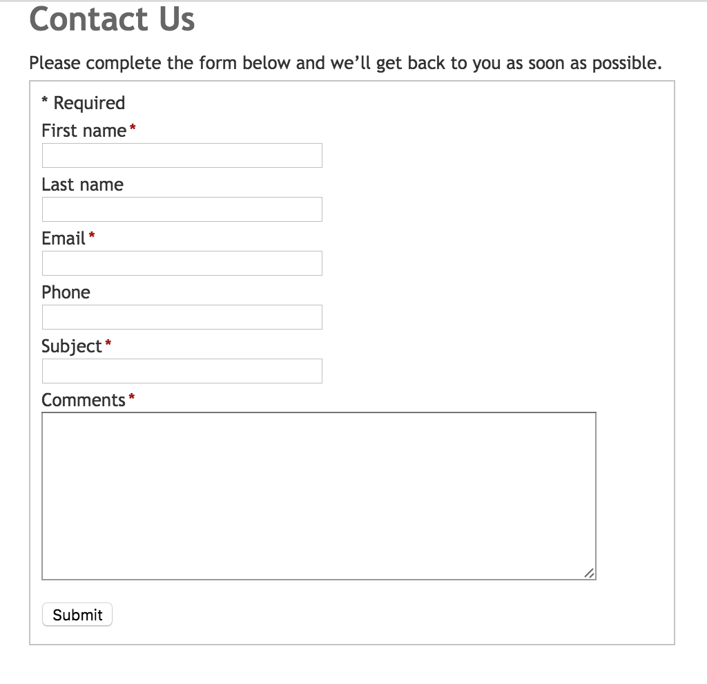 Public site integration