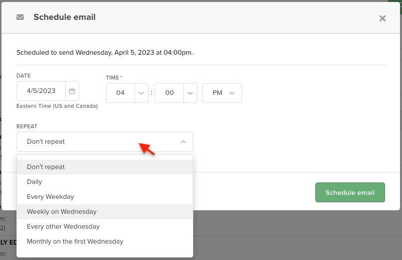Draft and Schedule Email Sends