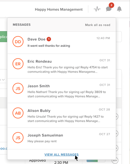 Texting with Buildium