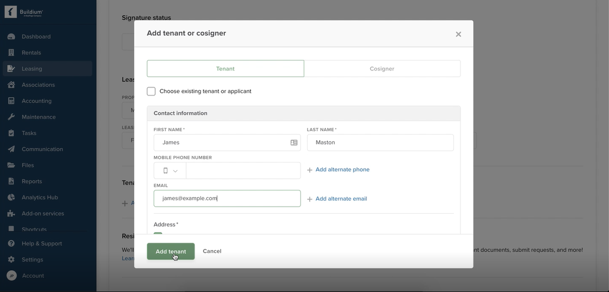 Prepare and Send a Lease for eSignature