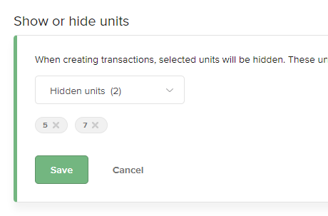 Default Unit Setting