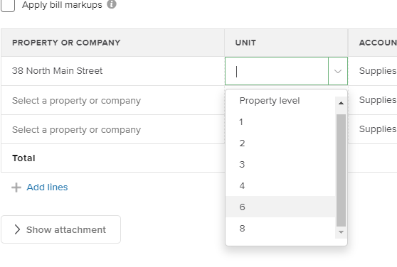Default Unit Setting