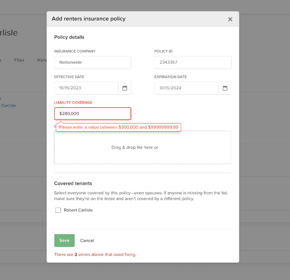 Updates to Renters Insurance