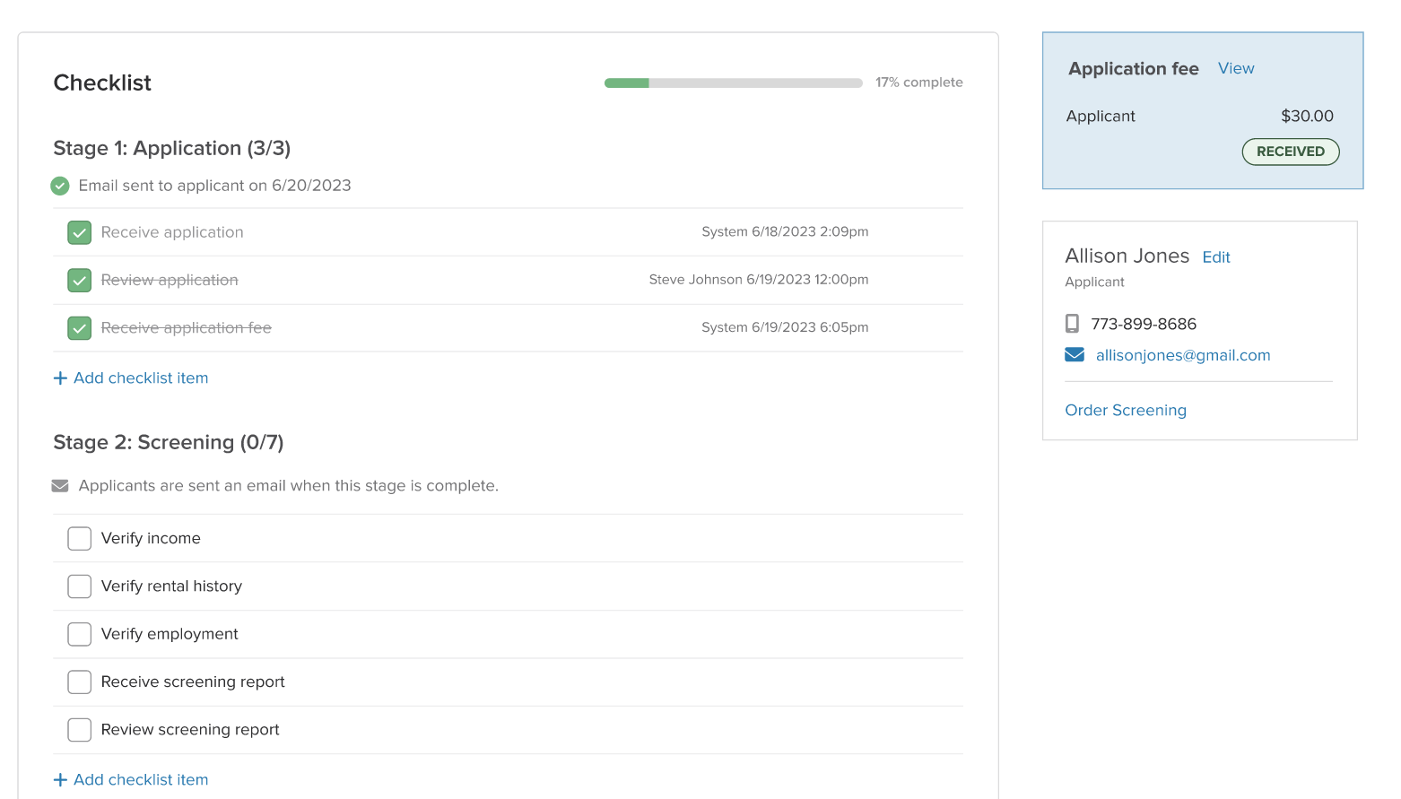 Applicant Workflow & Tracking