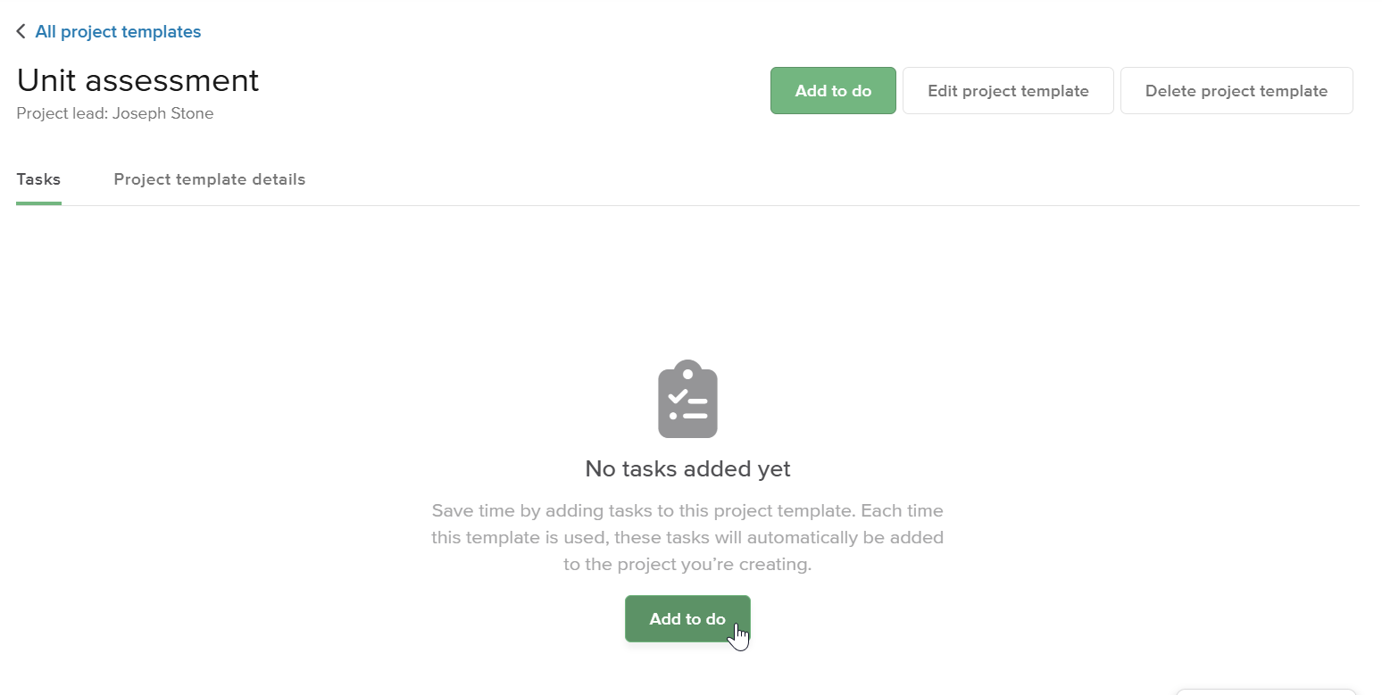 Maintenance Project Templates