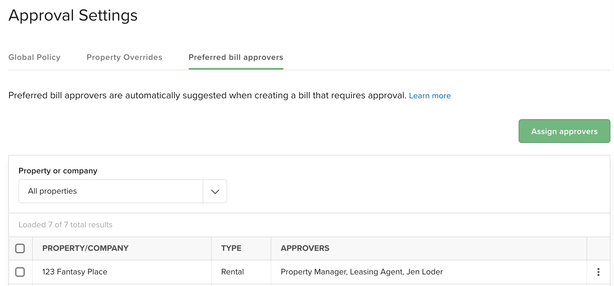 Preferred approvers - Bill approvals