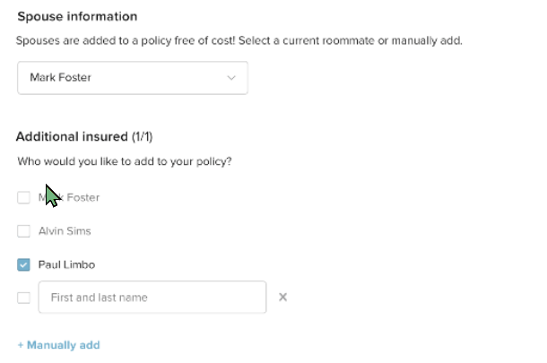 How do tenants add additional insured