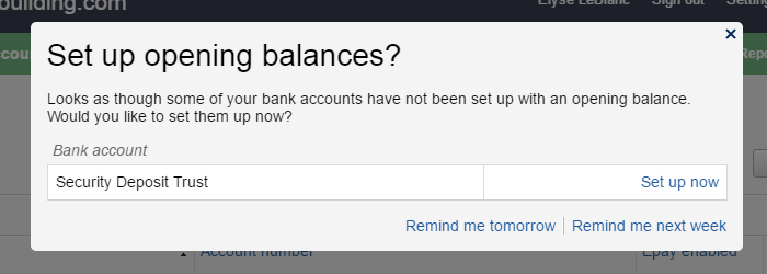 Getting Started: How do I enter opening balances for my bank accounts?