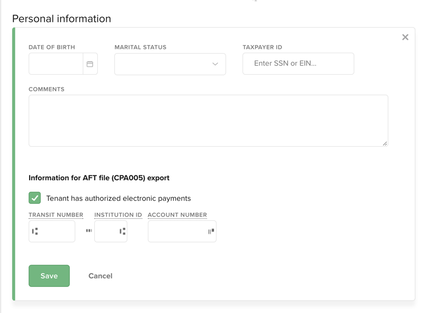 Export a Canadian Automated Funds Transfer (AFT) File (CPA005)
