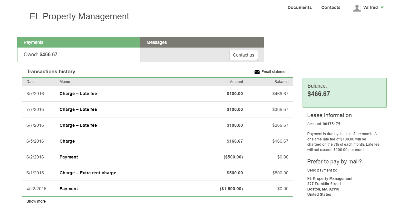 Resident site contact directory