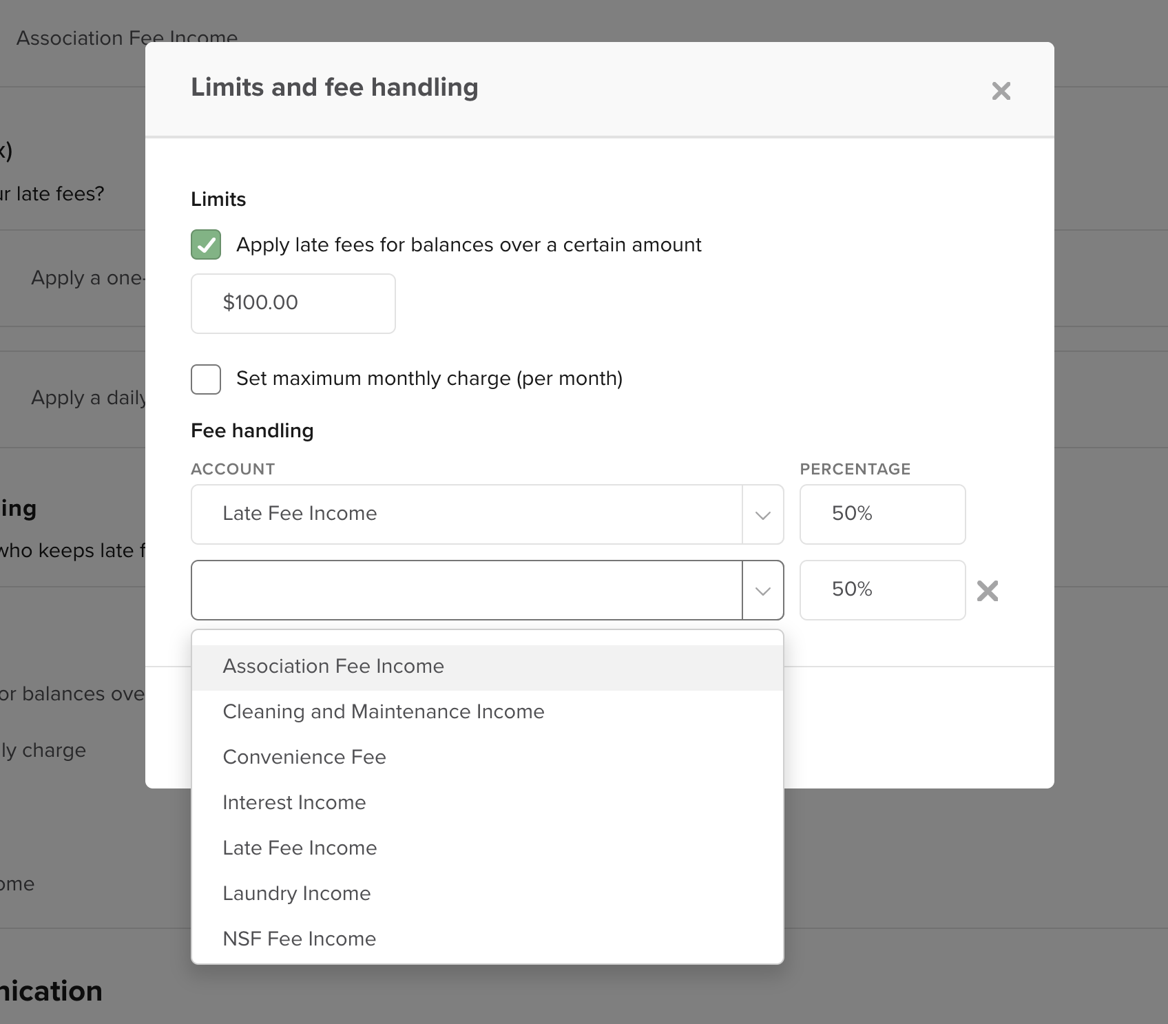 Sharing late fees with owners
